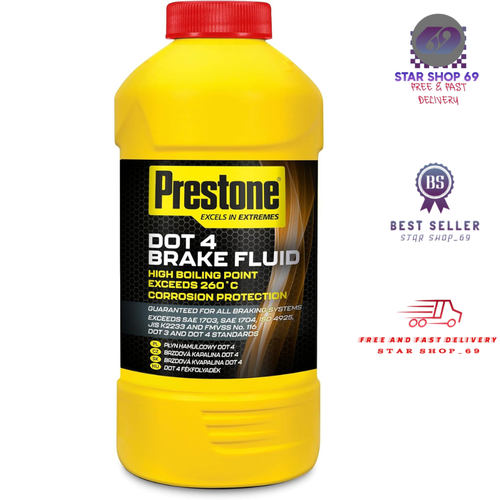 Prestone Brake Fluid, DOT 4 Brake Fluid For Maximum Performance ...