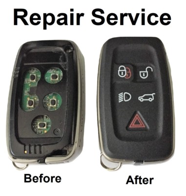 Land Rover Range Rover 5 Button Smart Remote Key Fob Repair Battery ...