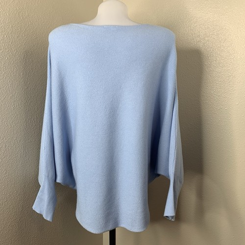 Kerisma Light Baby Blue Sweater Dolman Sleeve Knit Oversized Top Women ...