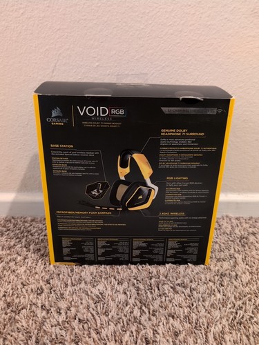 CORSAIR VOID PRO RGB SE Wireless Gaming Headset Headphones - Yellow ...
