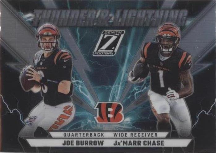2022 Panini Zenith - Thunder & Lightning Joe Burrow, Ja'Marr Chase #TL ...