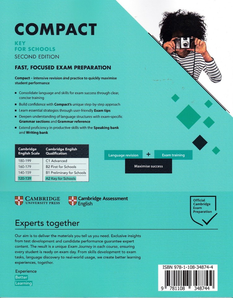 Cambridge COMPACT KEY FOR SCHOOLS 2nd Ed A2 STUDENT BOOK &Online ...