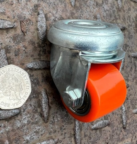 4 x Low Level Heavy duty Castors 120KG each M10 Bolt Hole. Fast Free ...