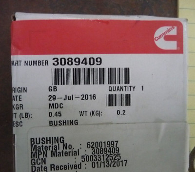 NEW Cummins Bushing 3089409 | eBay