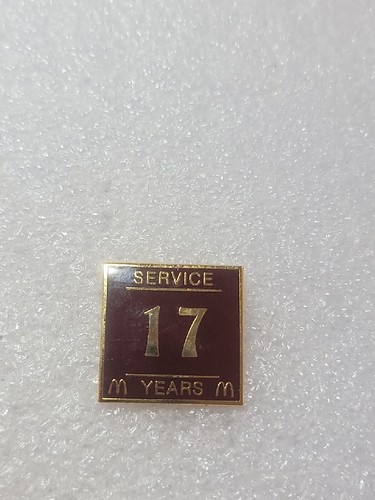 Vintage McDonald’s Crew Member 17 Years Service Enamel Lapel Pin Clutch ...