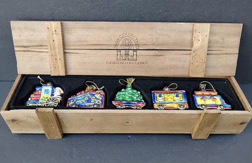 Classic 2003 Thomas Pacconi Collection SANTA’S TRAIN 5 Glass Ornaments ...