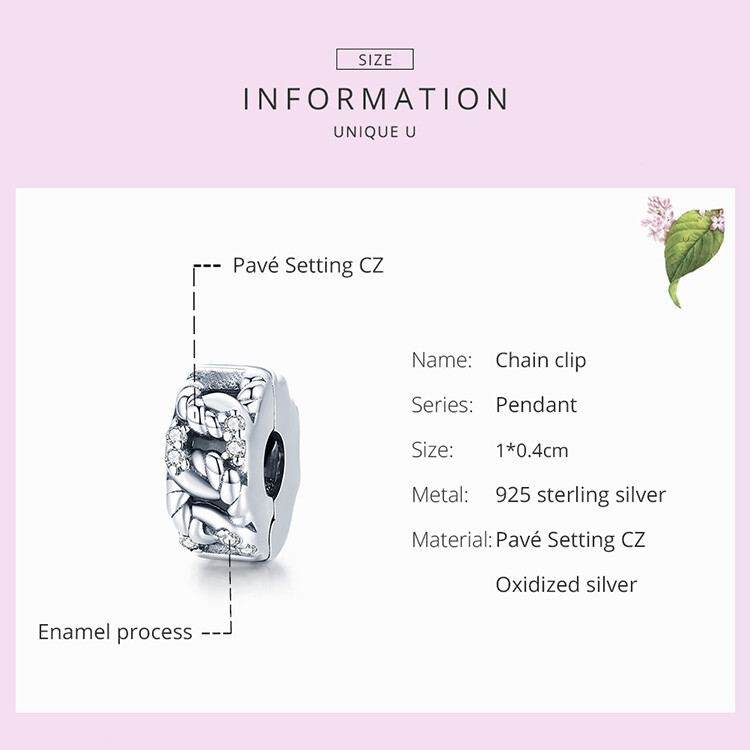 Fashion Sterling Silver Cz Charm Beads Fits S925 Charm Bracelet & Chain ...