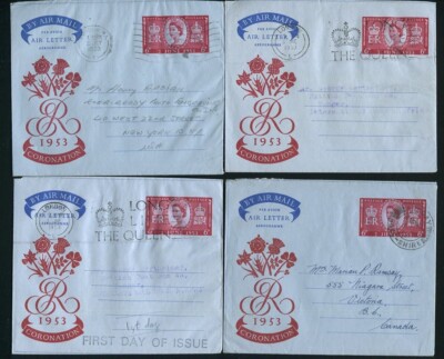 GREAT BRITAIN 1953 CORONATION AIR LETTER FIRST DAY | eBay