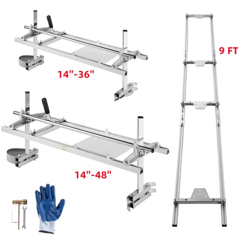 Portable Chainsaw Mill Aluminum Steel Planking Lumber+9FT Rail Mill ...