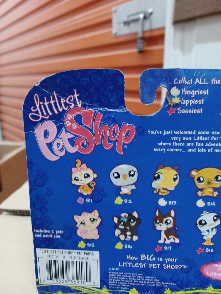Last New LPS Littlest Pet Shop 815 816 Cat Paint Pair Messiest Pets NIB ...