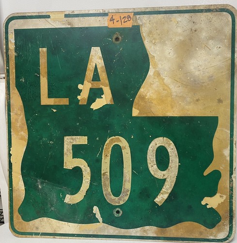 Authentic Retired Road Sign Louisiana Route 509 FREE SHIPPING Lower 48 ...