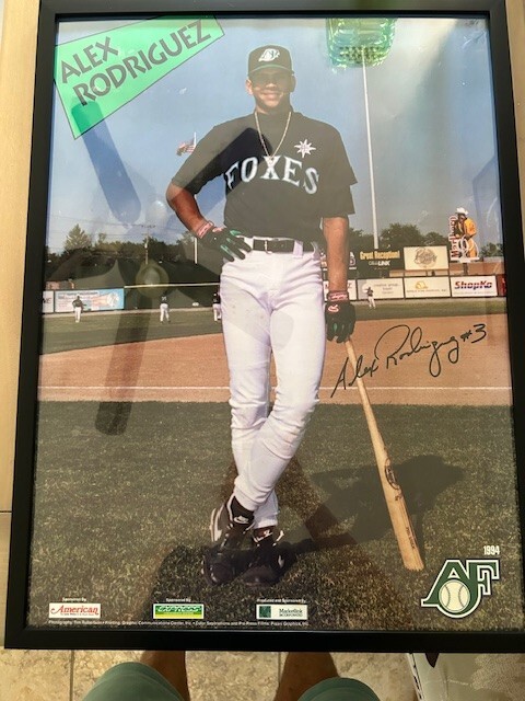Alex Rodriguez Facsimile Autographed Poster Appleton Foxes Baseball | eBay