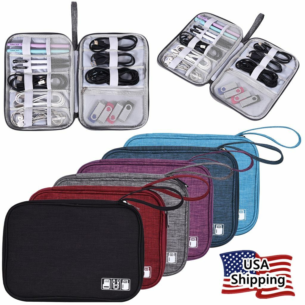Travel Cable Bag Small Unbranded Portable Electronics Travel Organizer ...