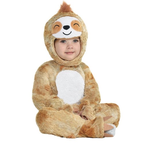 Baby Soft Cuddly Sloth Costume Fancy Dress Up Jumpsuit Infant 12-24 ...