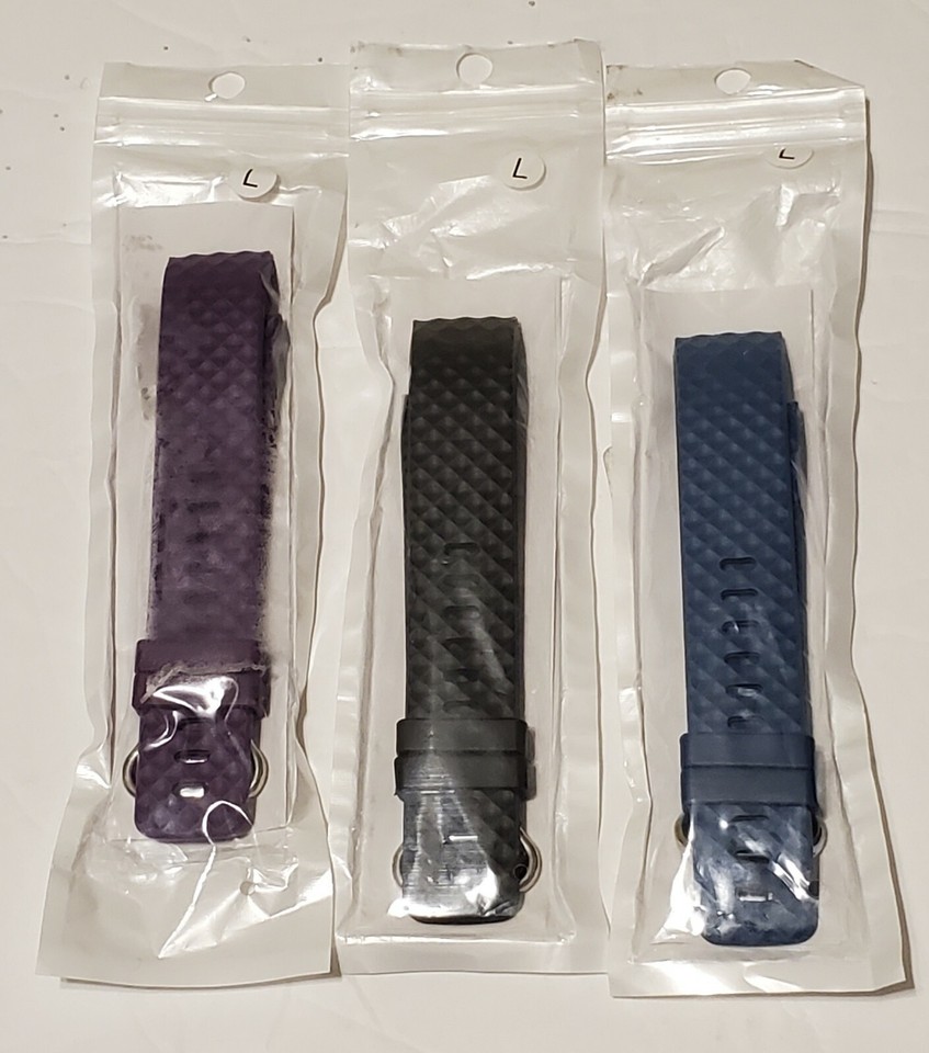 Silicone Band for Fitbit Charge 3, BAND ONLY FITBIT NOT INCLUDED, LOT ...