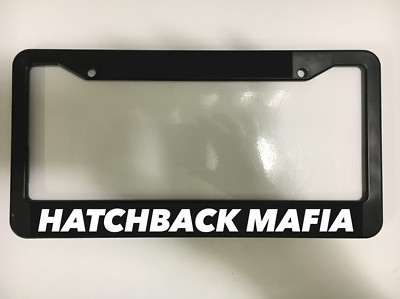 HATCHBACK MAFIA GETTER JDM TUNER WAKABA RACING Black License Plate ...