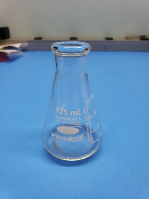 VWR Glass 125mL Narrow Mouth Graduated Erlenmeyer Flask, 89000-360 | eBay