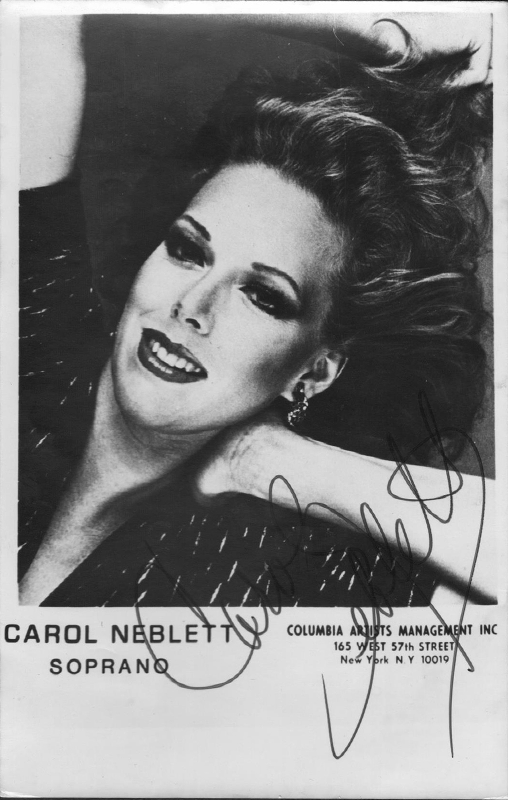 CAROL NEBLETT - US Soprano - Original Vintage Handsigned Photograph | eBay