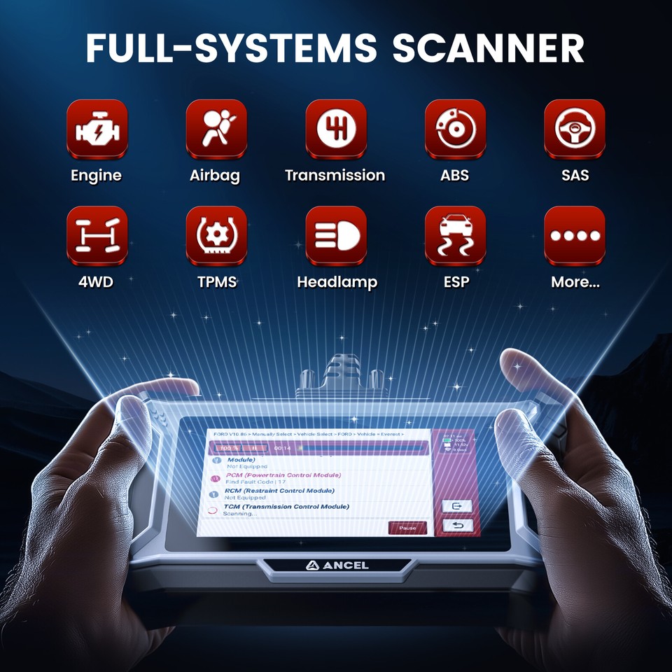 ANCEL DS200 OBD2 Car Diagnostic Tool All System Tester Scanner EGR ...