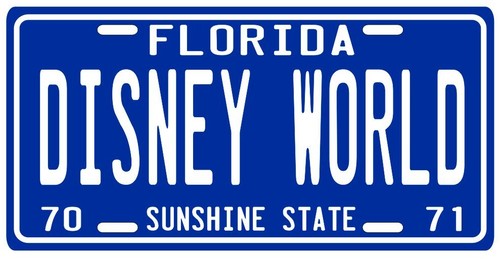 Disney World 1971 Florida souvenir License Plate | eBay