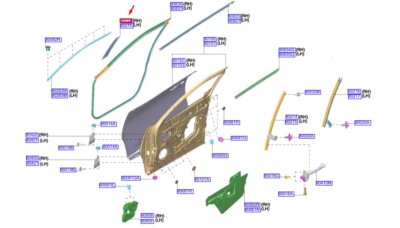 NISSAN JUKE F16 MK2 Front Door Right Pillar Trim 802D26PA1A NEW GENUINE ...