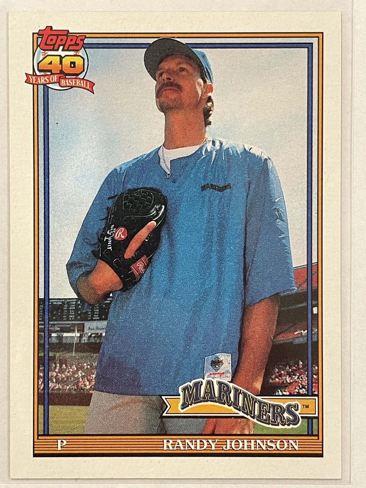 1991 Topps Randy Johnson #225 Baseball Seattle Mariners HOF Hall Of ...
