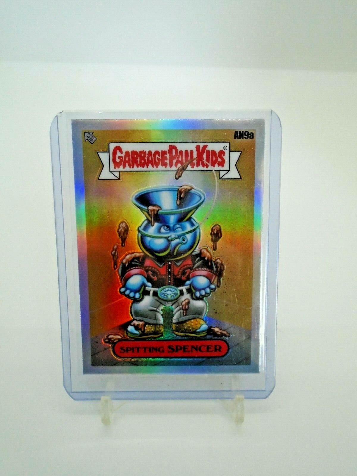 2020 TOPPS CHROME 3 GARBAGE PAIL KIDS SPITTING SPENCER AN9a REFRACTOR ...