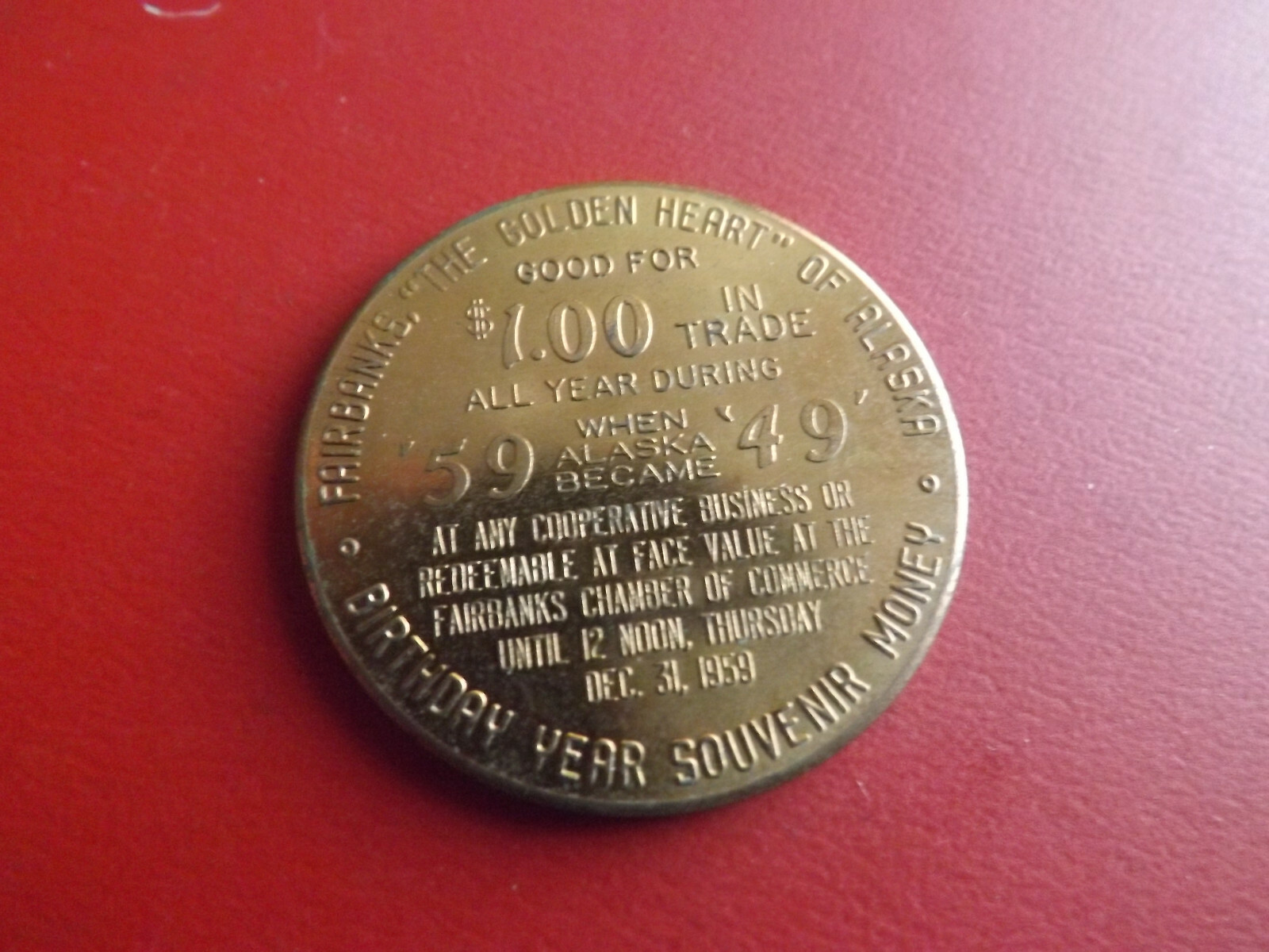 * Alaska*The Golden Herrt * Münze/Medaillle 1959*ca.38mm(Schub64) | eBay.de