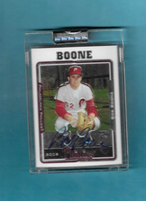 BOB BOONE 2005 TOPPS RETIRED SIGNATURE CERTIFIED AUTOGRAPH auto TA-BRB ...
