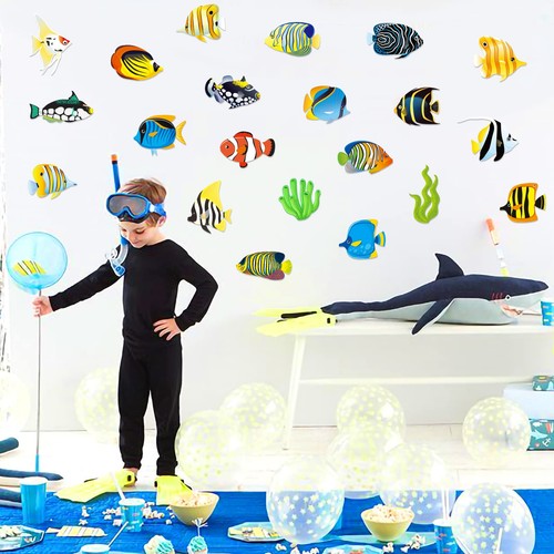 Tropical Fish Cutouts 46 Pack Paper Colorful School Classroom Supplies ...