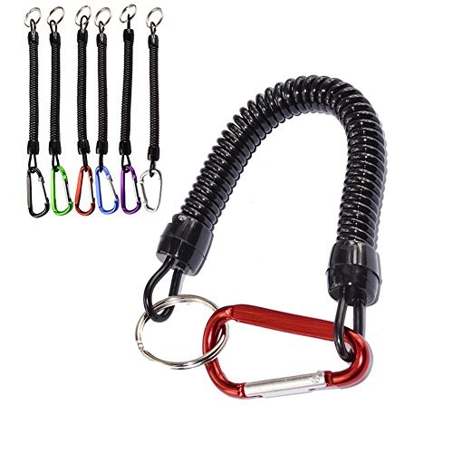 Coil Springs Keychain Cellphone Snap Hook Holder Retractable Coil Cord ...