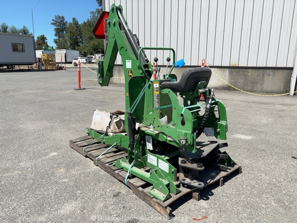 John Deere 375A Backhoe Swing Ride-On Platform Bucket Attachment ...
