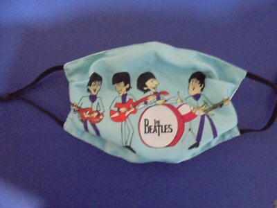 The Beatles Cartoon Face mask washable with pocket adjustable bands NEW ...