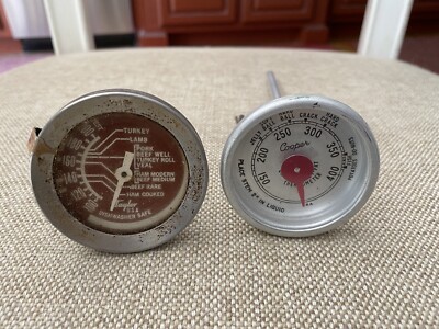 Vintage -Cooper Candy Jelly Fat Thermometer With Clip & Taylor Meat ...