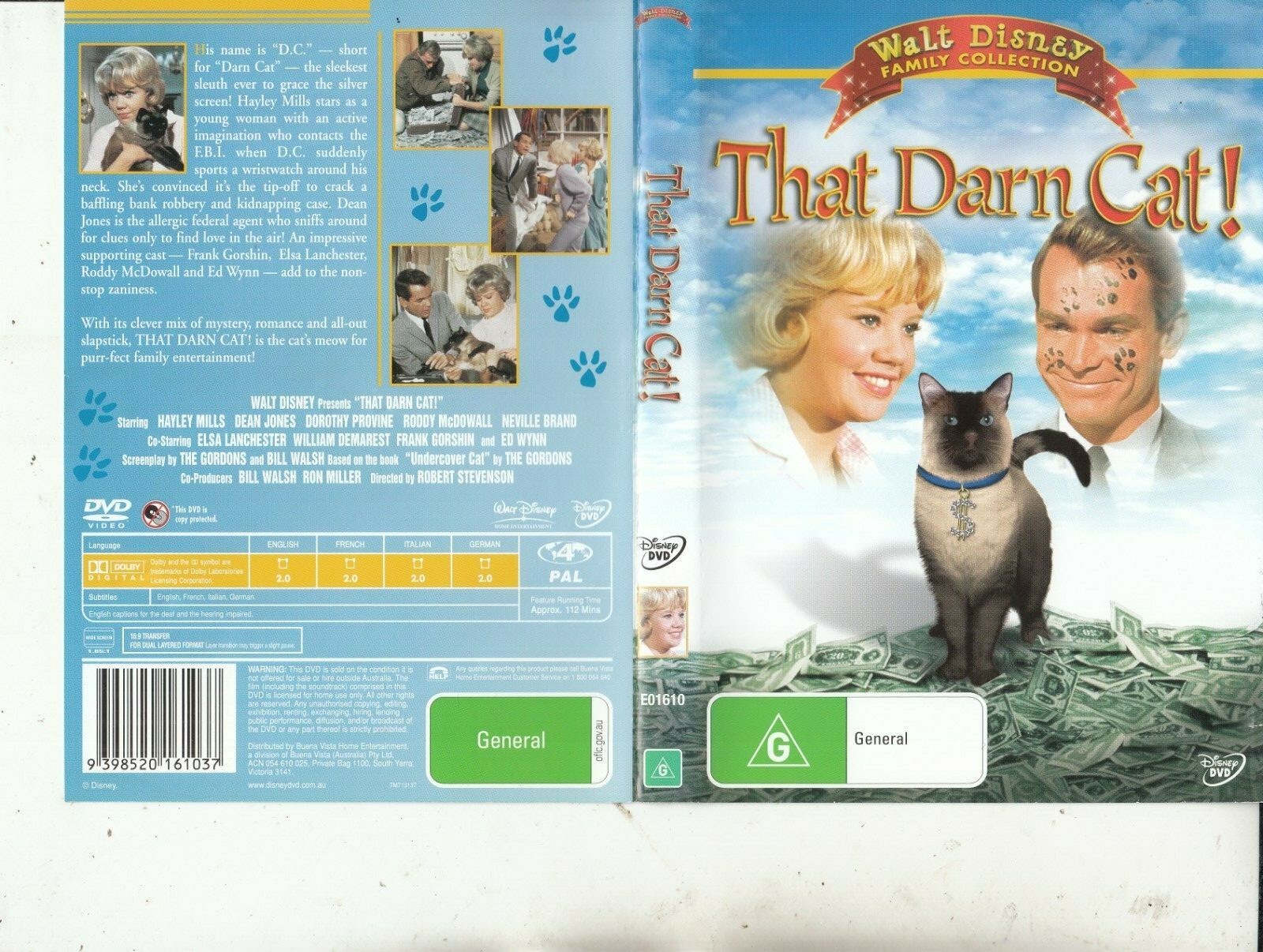 That Darn Cat-1965-Walt Disney Family Collection-Movie WD-FC-DVD | eBay
