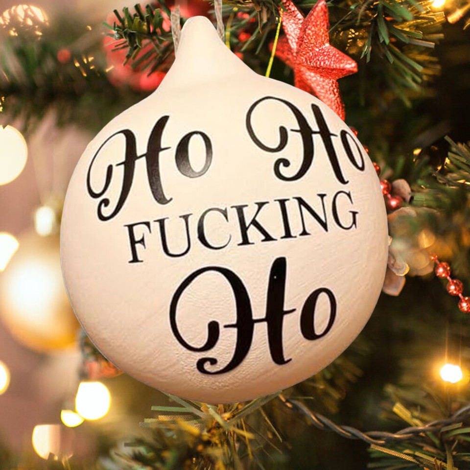 Funny Christmas Offensive Balls Sweary Bauble Christmas Ball for ...