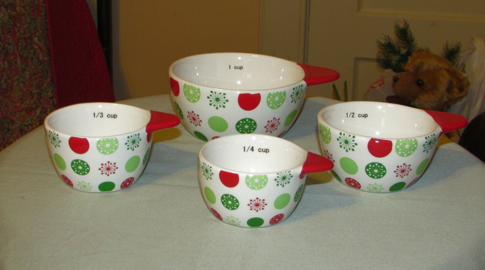 Ganz Christmas Snowflakes Measuring Cups Set of 4 Very Nice! | eBay