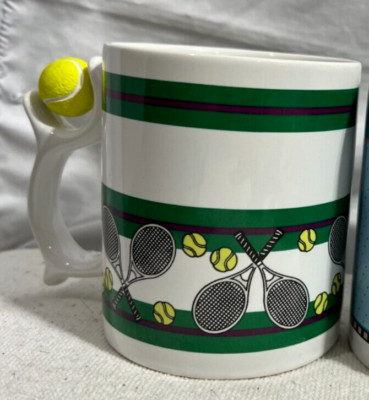 Tennis Ball Coffee Tea Cup Mug Spinning Ball On The Handle RPM | eBay
