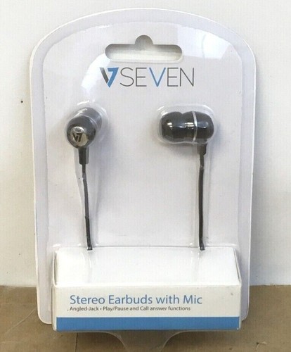 VSeven HA110-BLK-12NB Black 3.5mm Noise Isolating Stereo Earbuds with ...