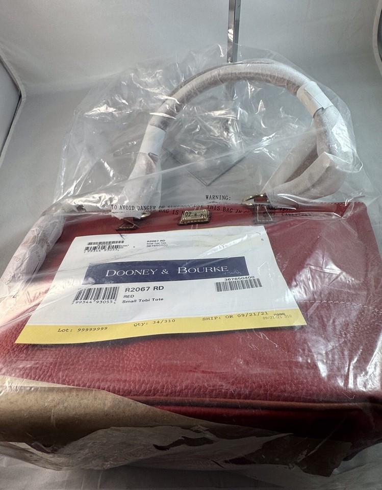 Dooney & Bourke Pebble Grain Small Tobi Tote ~ Red | eBay