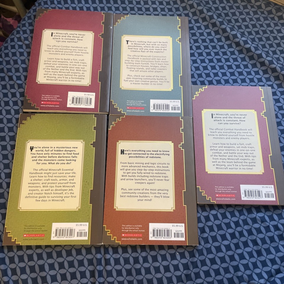 Minecraft the Complete Handbook Collection Majong Scholastic 5 Book Set ...