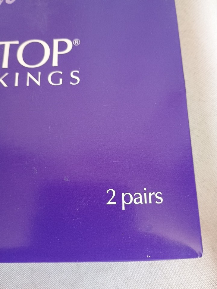 Sears Cling-alon Thi-Top Stockings Reinforced Toe/Heel 2 pair Size ...