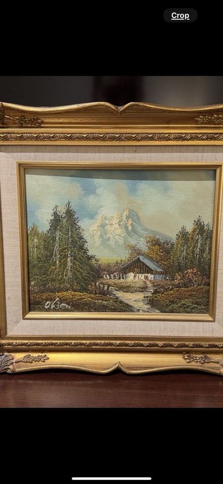 Vintage Original Olsen Oil On Canvas Landscape Painting Signed Framed ...