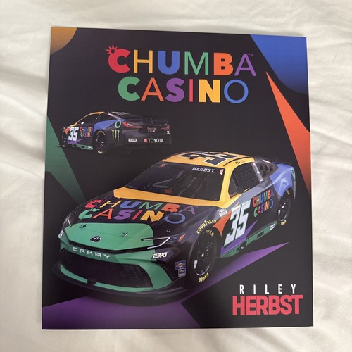 2025 Riley Herbst chumba casino Postcard/hero card #35 nascar cup ...