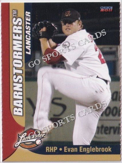 2011 Lancaster Barnstormers Perforated Evan Englebrook Rookie Card ...