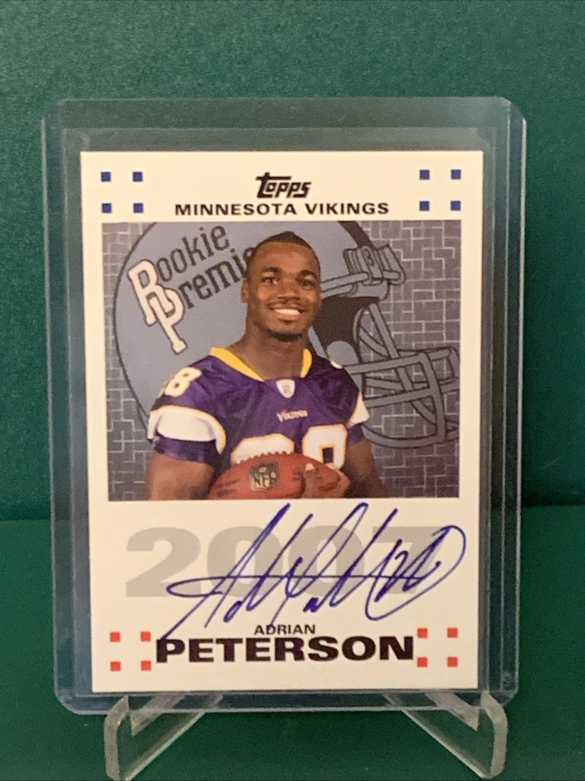 2007 Topps - Rookie Premiere Autographs Adrian Peterson #RPA-AP (AU, RC ...
