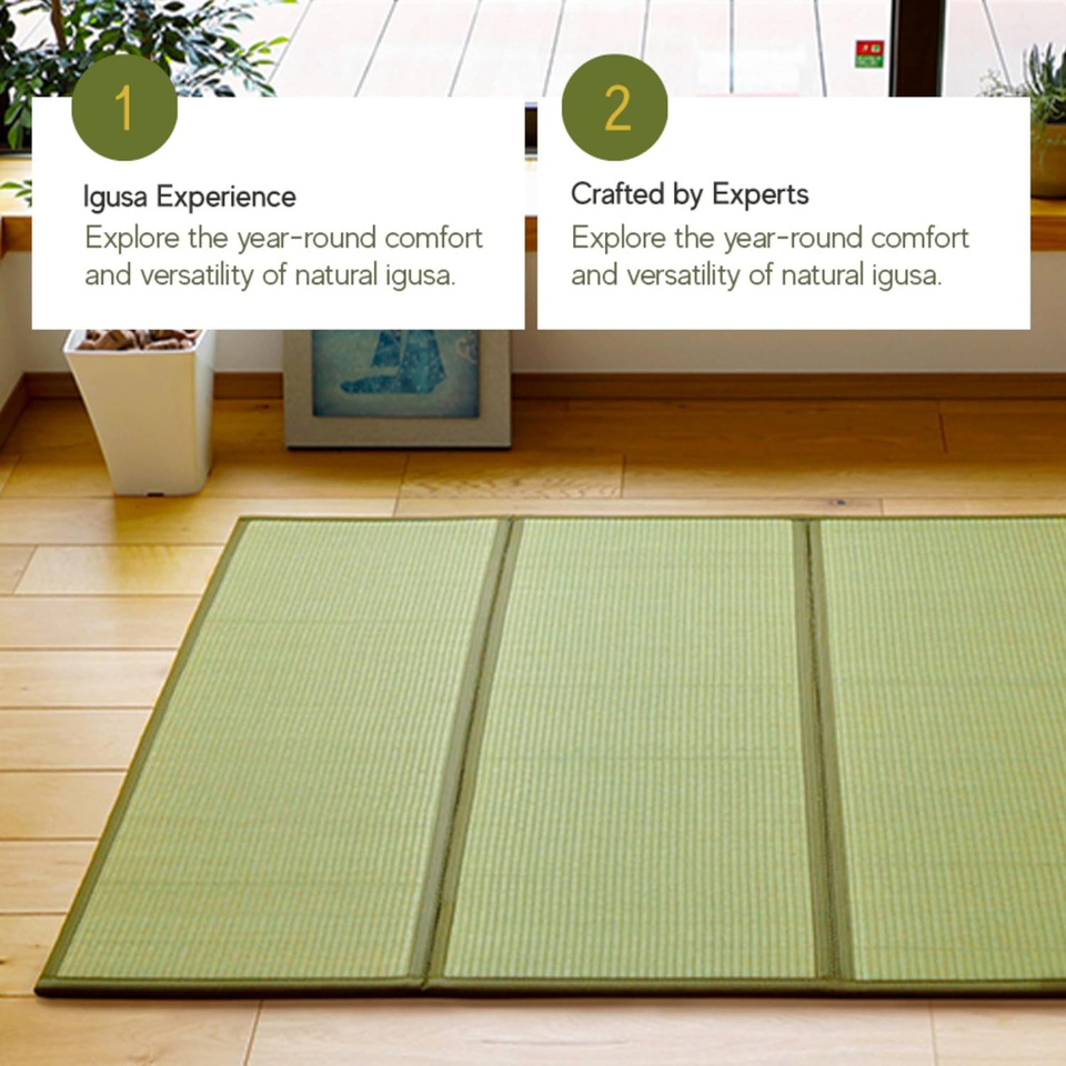 MIINA Japanese Traditional Tatami Mattress, Igusa (Rush Grass) Tatami ...