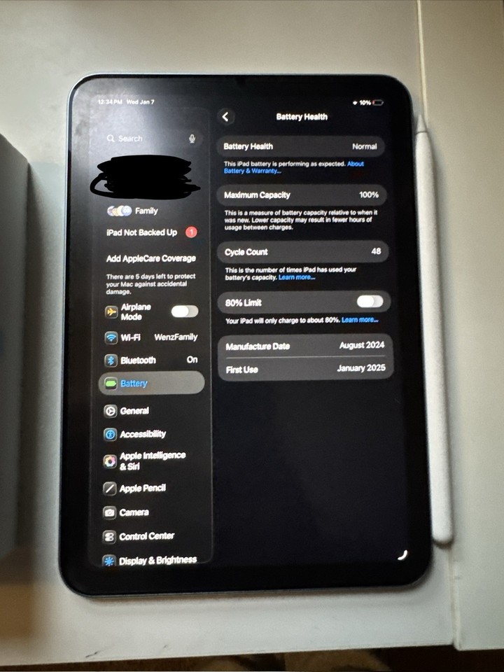 ipad mini 7th generation 128gb WiFi With Apple Pencil Pro | eBay