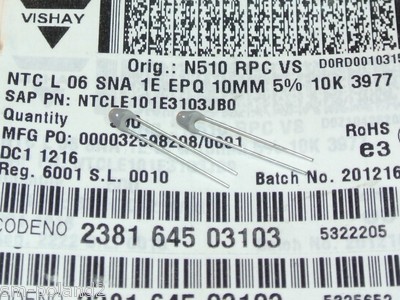 10K 5% NTC Thermistor VISHAY NTCLE101E3103JB0 238164503103 [QTY=10pcs ...