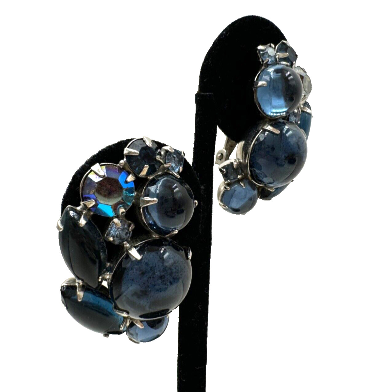 RUDOLPH WEISS SIGNED CLIMBER RARE VNT CLIP EARRINGS G… - Gem